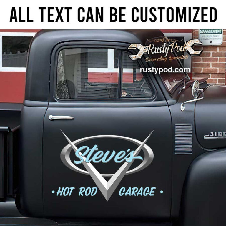 personalized v8 engine hot rod lettering door sign rat rod door art ...