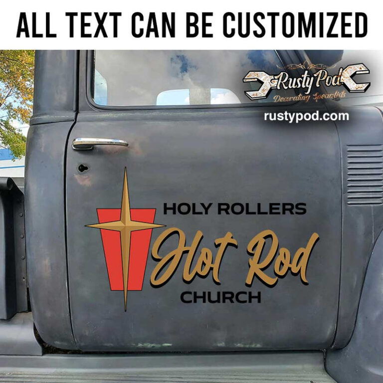 personalized hot rod garage lettering rat rod door art garaeg door sign ...