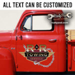 personalized towing service door sign truck graphics car lettering ...