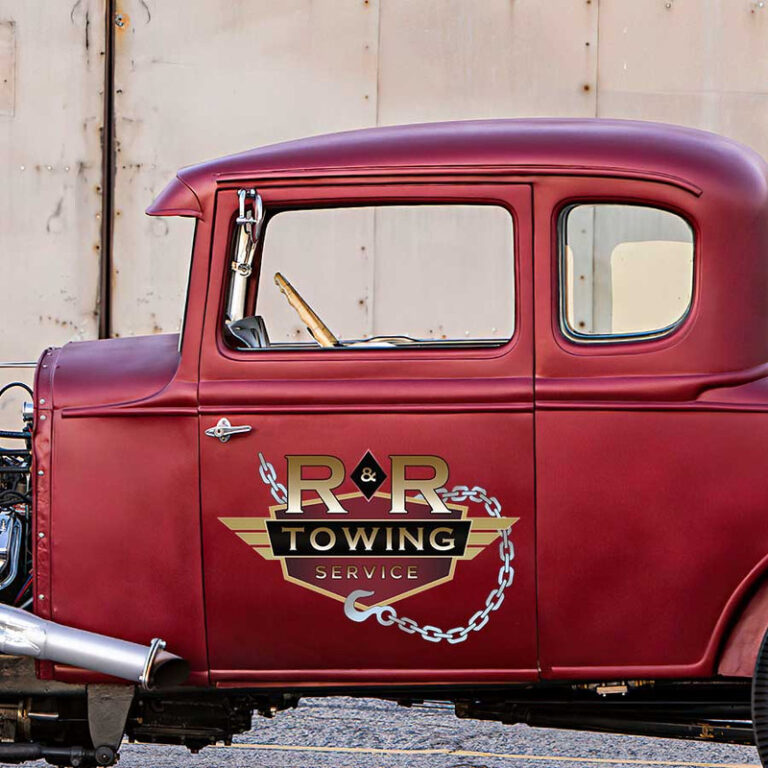 personalized towing service door sign truck graphics car lettering ...