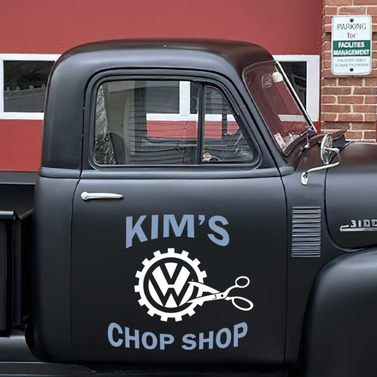 personalized chop shop door sign volkswagen and gear head lettering hot ...