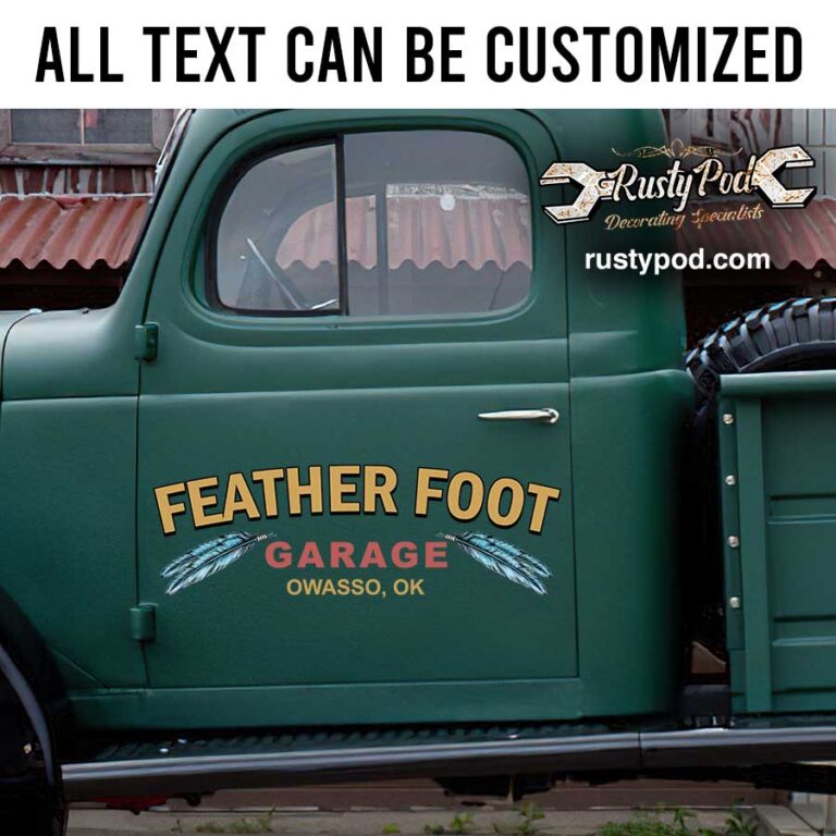 personalized hot rod lettering door sign rat rod door art feather hand ...