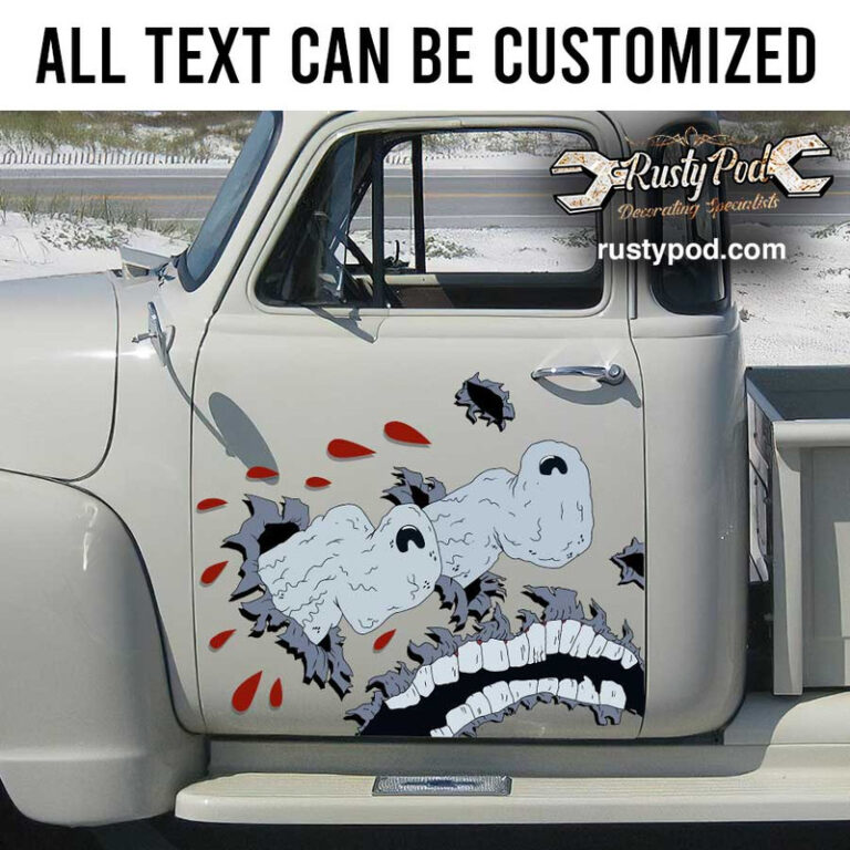 personalized rat fink weirdos decal hot rod door art rat rod door sign ...