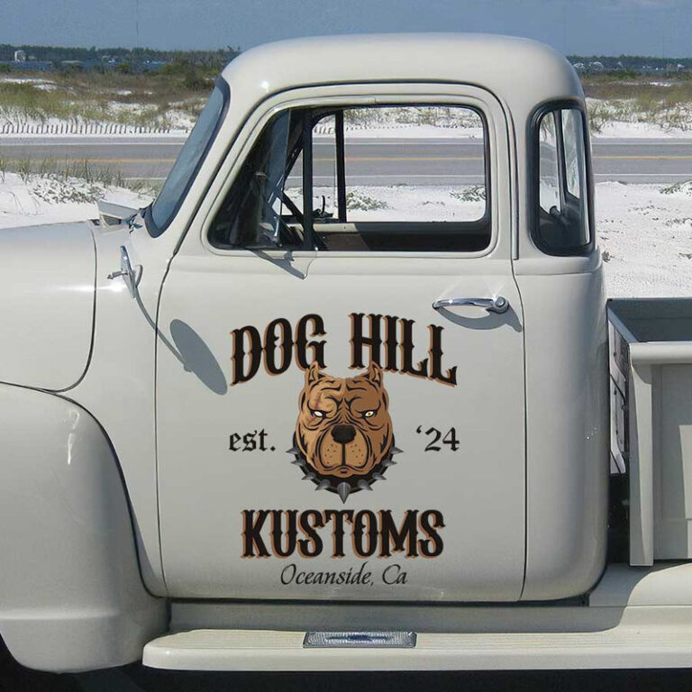 personalized hot rod lettering bit bull garage lettering shop truck ...