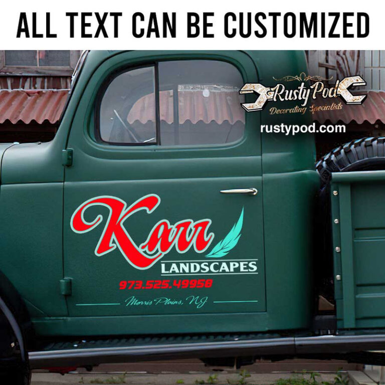 personalized landscaping lettering tree service company door sign truck ...