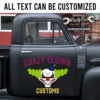 personalized crazy clown customs hot rod sign hot rod lettering rat rod ...