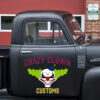 personalized crazy clown customs hot rod sign hot rod lettering rat rod ...