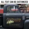 personalized restoration garage lettering shop truck door art rat rod ...