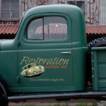 personalized restoration garage lettering shop truck door art rat rod ...