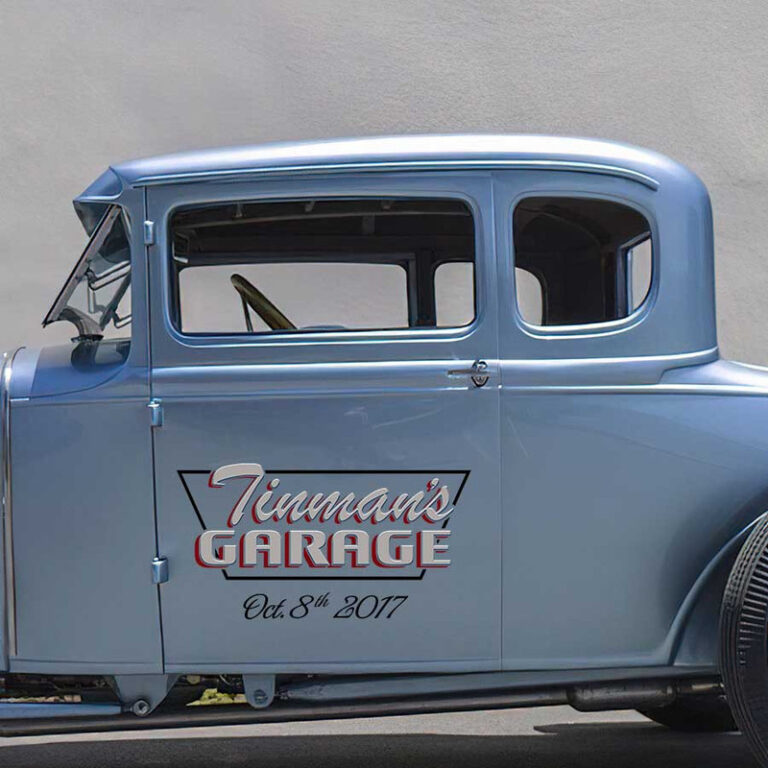 personalized hot rod lettering vehicle lettering garage door art speed ...