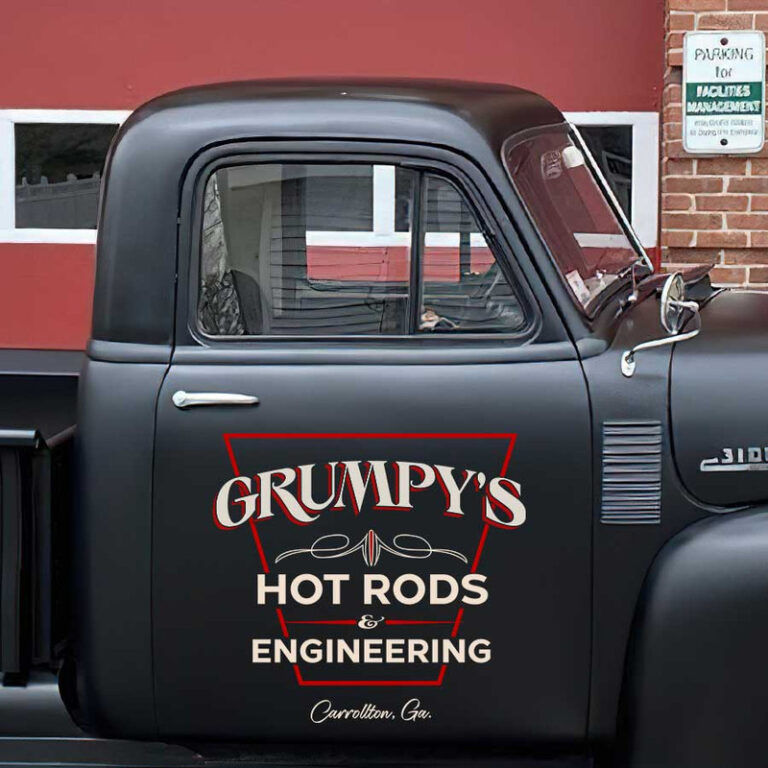 personalized pinstriping lettering hot rod sticker rat rod lettering ...