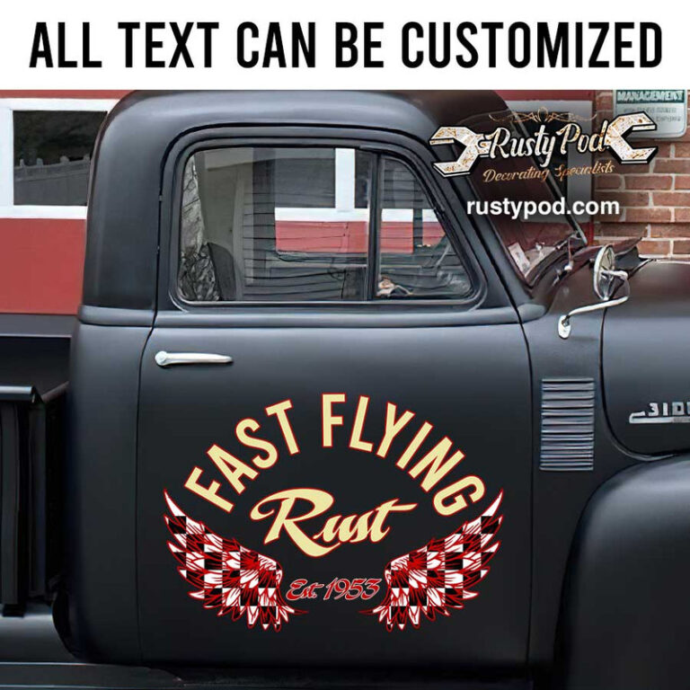 personalized checkered flag wing lettering hot rod sign rat rod art ...