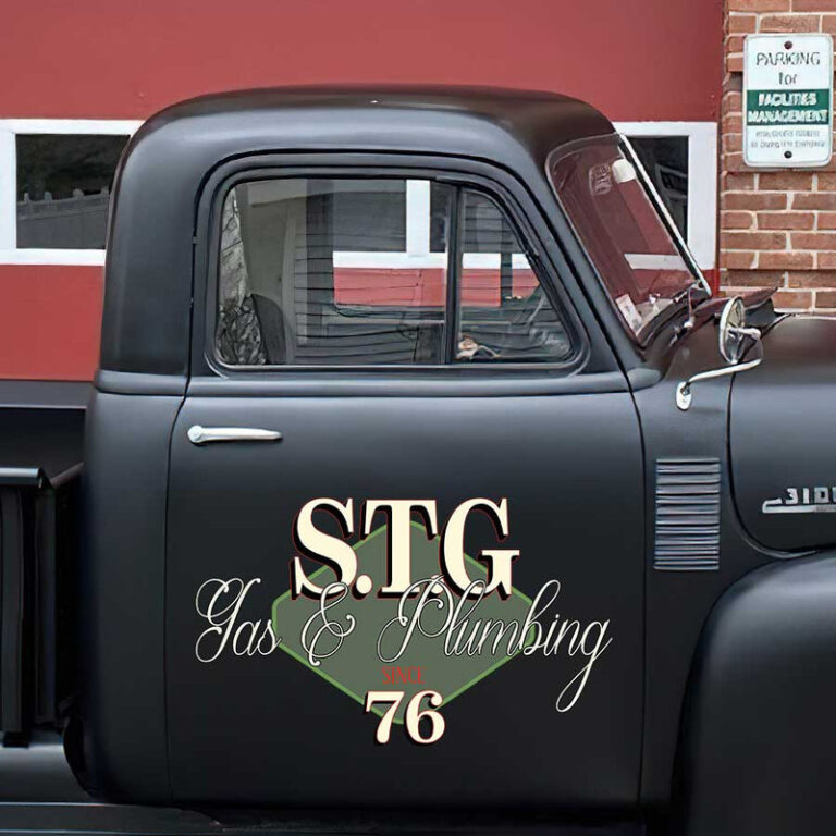 personalized gas and plumbing door sign garage lettering hot rod door ...