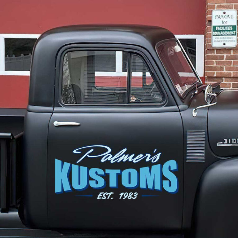 personalized kustom kulture lettering door sign shop truck door art ...
