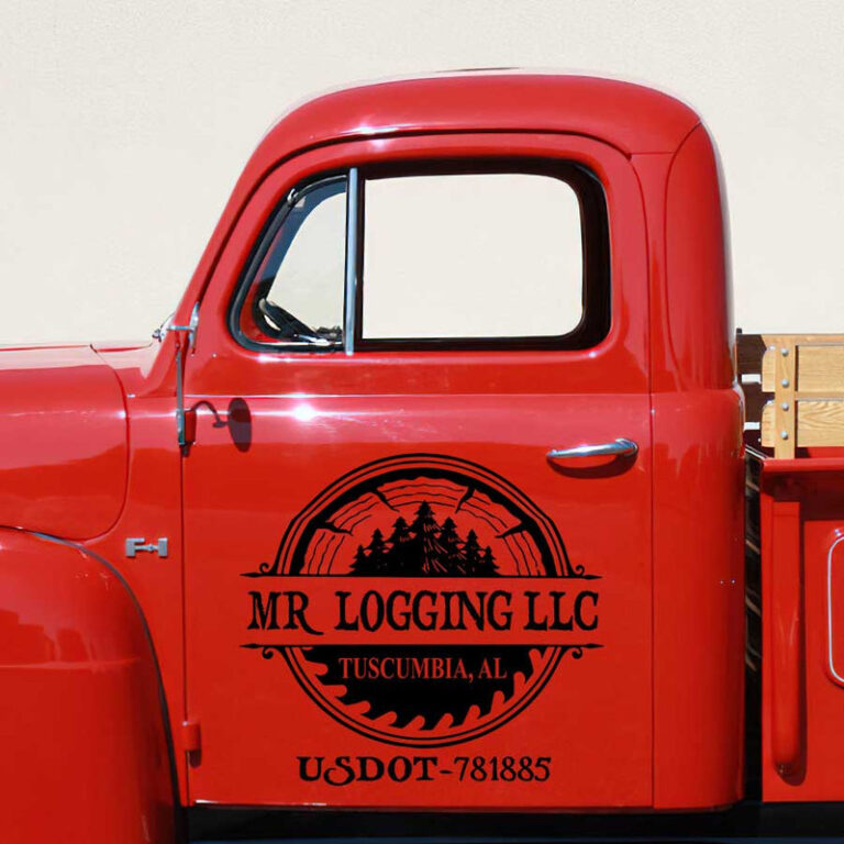 personalized us dot lettering truck graphix logging company door sign ...
