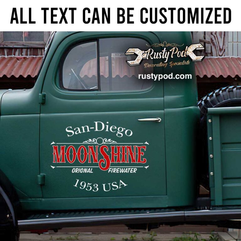 personalized moonshine lettering hot rod lettering door art rat rod ...