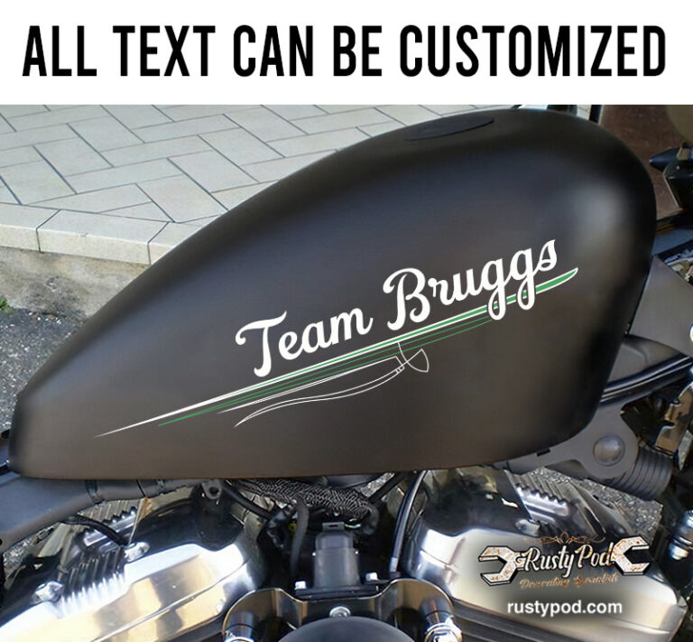 personalized pinstriping motorcycle gas tank decal sticker 12899 ...