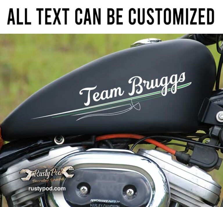 personalized pinstriping motorcycle gas tank decal sticker 12899 ...