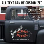 personalized shop truck door art pinstriping art door sign hot rod ...