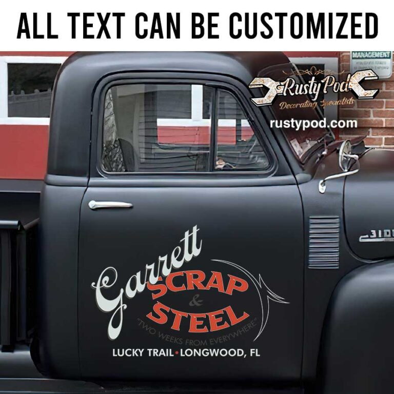 personalized shop truck door art pinstriping art door sign hot rod ...