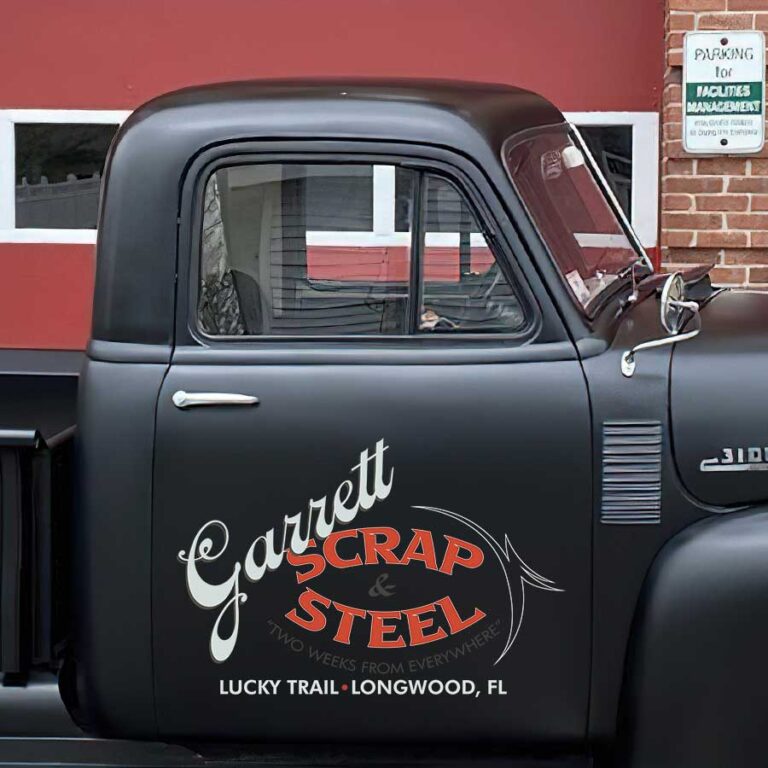 personalized shop truck door art pinstriping art door sign hot rod ...