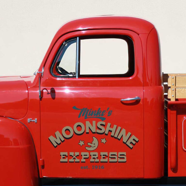personalized moonshine express hot rod lettering rat rod door art shop ...