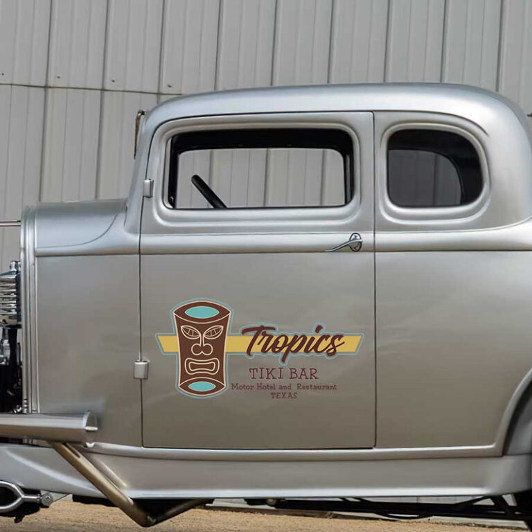 personalized tiki bar lettering sign hot rod sign rat rod door art shop ...