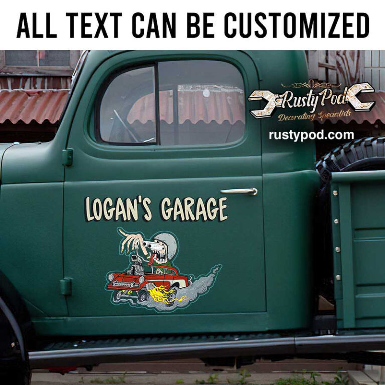 personalized weirdos lettering drag racing car door shop truck door art ...