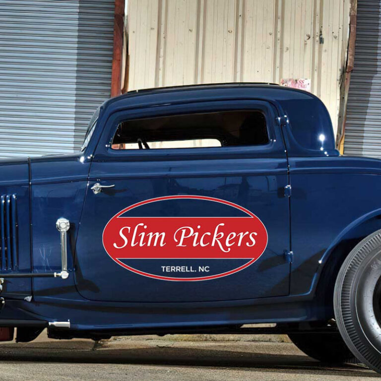 personalized oval lettering shop truck sign hot rod door art rat rod ...