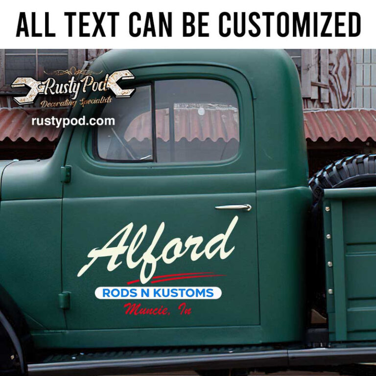 personalized hot rod lettering truck graphics farm lettering company ...