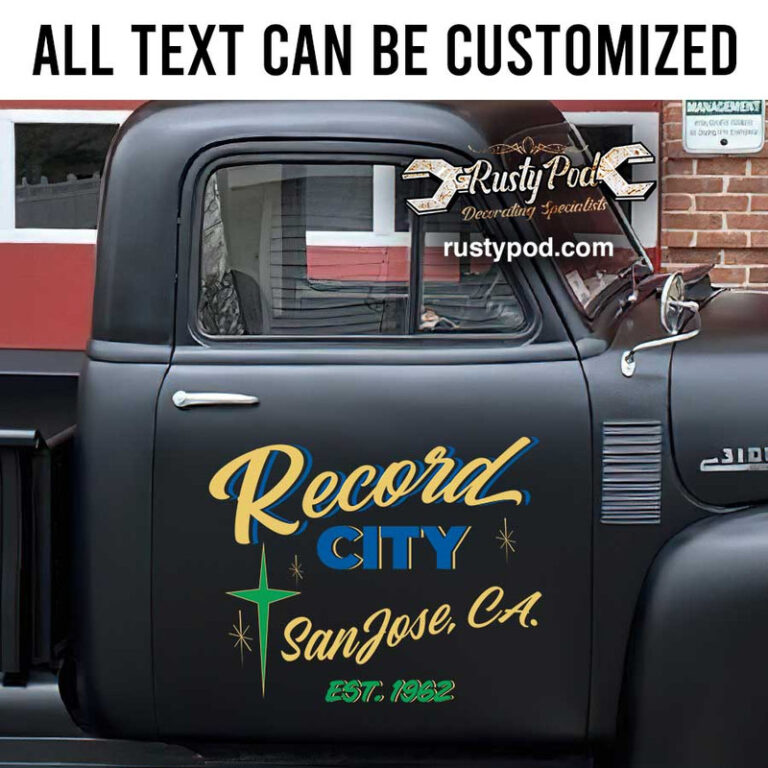 personalized hot rod lettering shop truck door art chop shop sign ...
