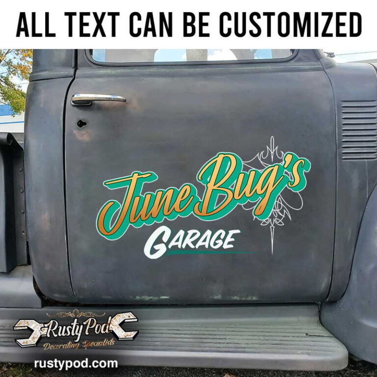 personalized pinstriping garage lettering hot rod sign rat rod door art ...
