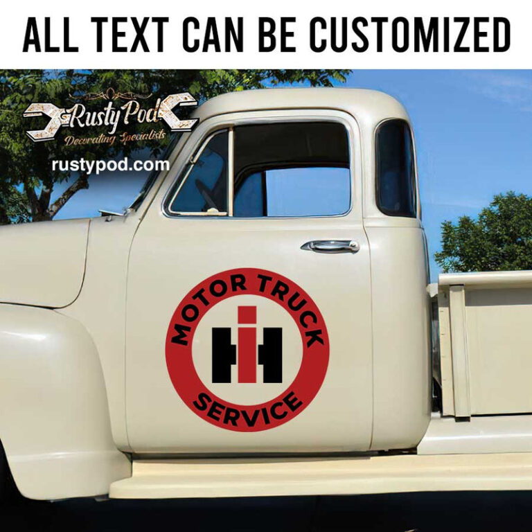 personalized farmall tractor farm truck lettering shop truck door sign ...