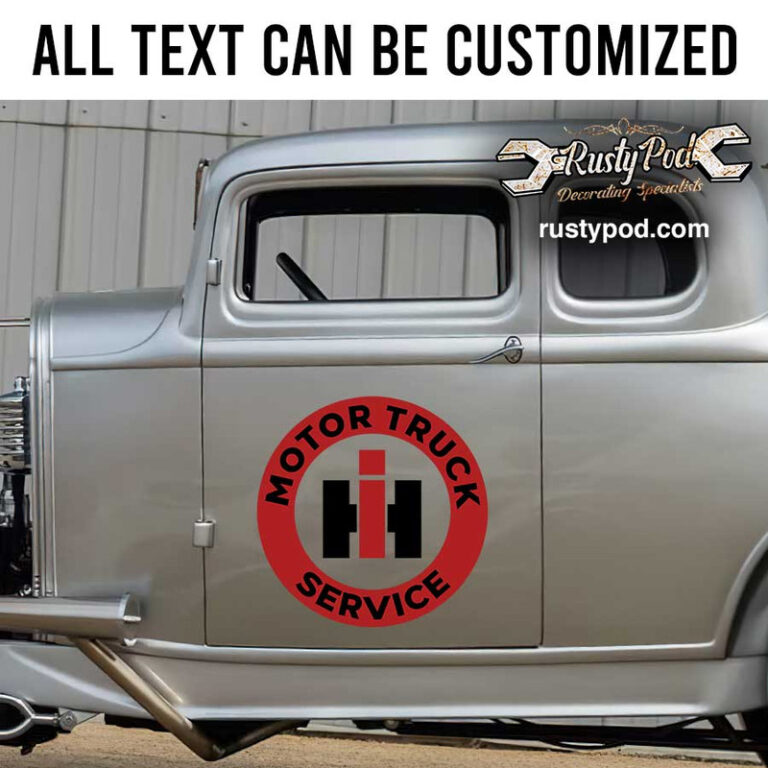 personalized farmall tractor farm truck lettering shop truck door sign ...