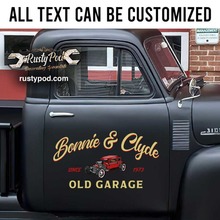 personalized old garage sign hand paint garage lettering hot rod ...