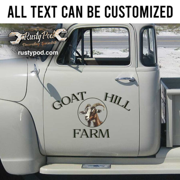 personalized goat farm lettering sign ranch sign goat barn sign tractor ...