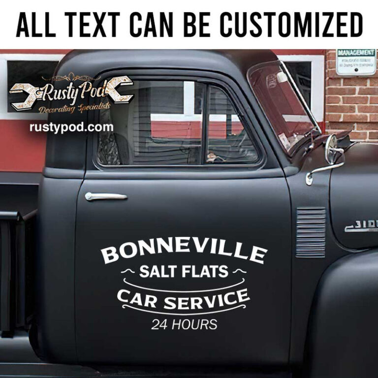 2 pcs personalized hot rod garage | old school garage | kustom kulture ...