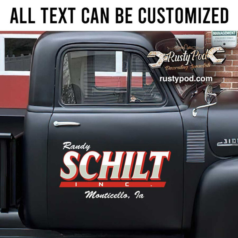 2 pcs personalized hot rod garage | vintage garage vinyl sticker 09974 ...