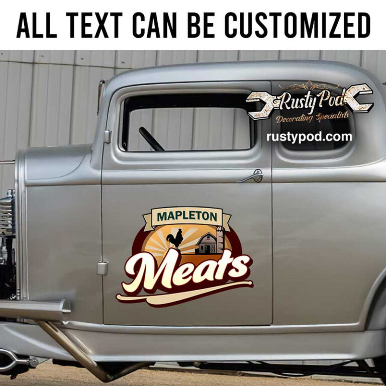 personalized farm lettering ranch sign chicken farm sign sticker 13020 ...