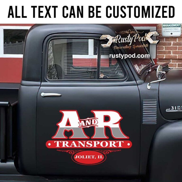 personalized transport company sign truck graphics floral sign sticker ...