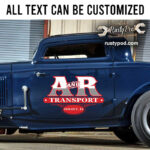 personalized transport company sign truck graphics floral sign sticker ...