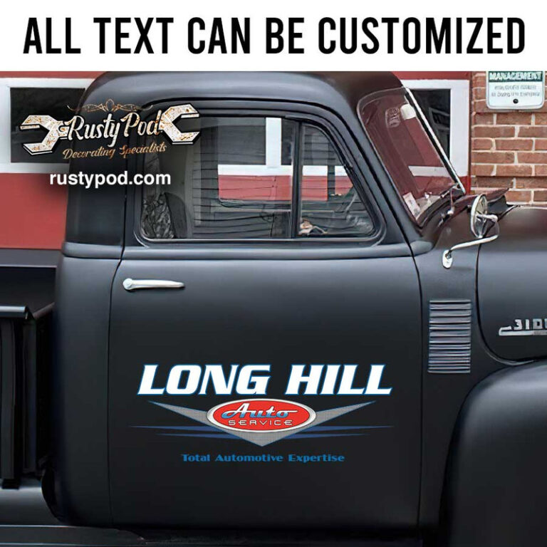 personalized vehicle lettering sign auto service garage sign v8 ...