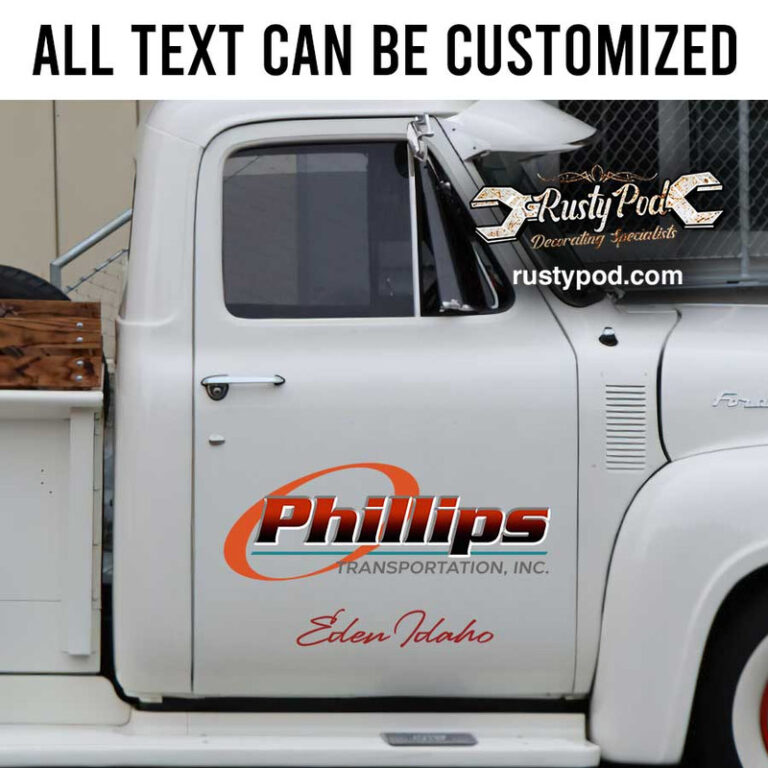 personalized transport company lettering truck graphics vehicle ...