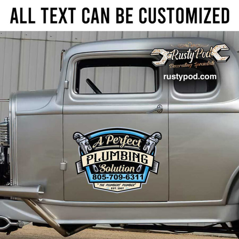 personalized plumbing company sign company door sign sticker 13039 ...