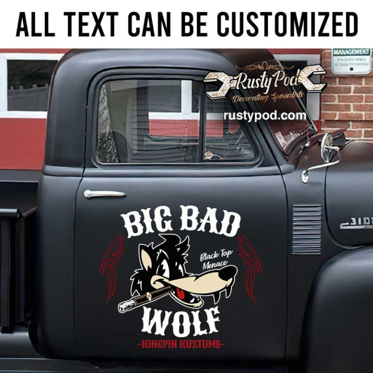 personalized pinstriping lonewolf lettering sign kustom kulture sign ...