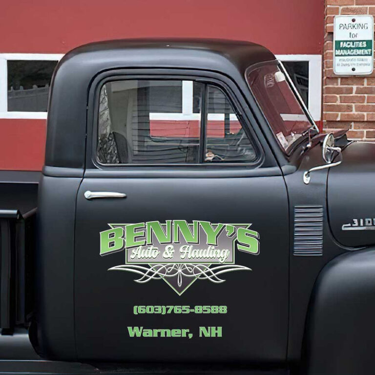 personalized truck graphic pinstriping lettering company door sign ...