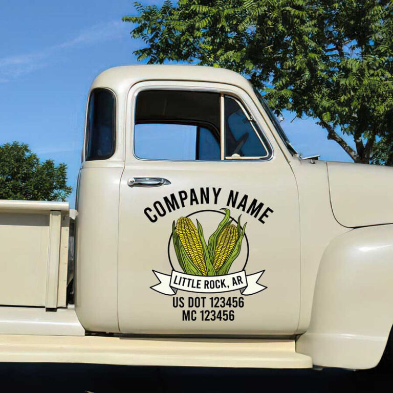 personalized truck graphics us dot lettering sign corn farm sign ...