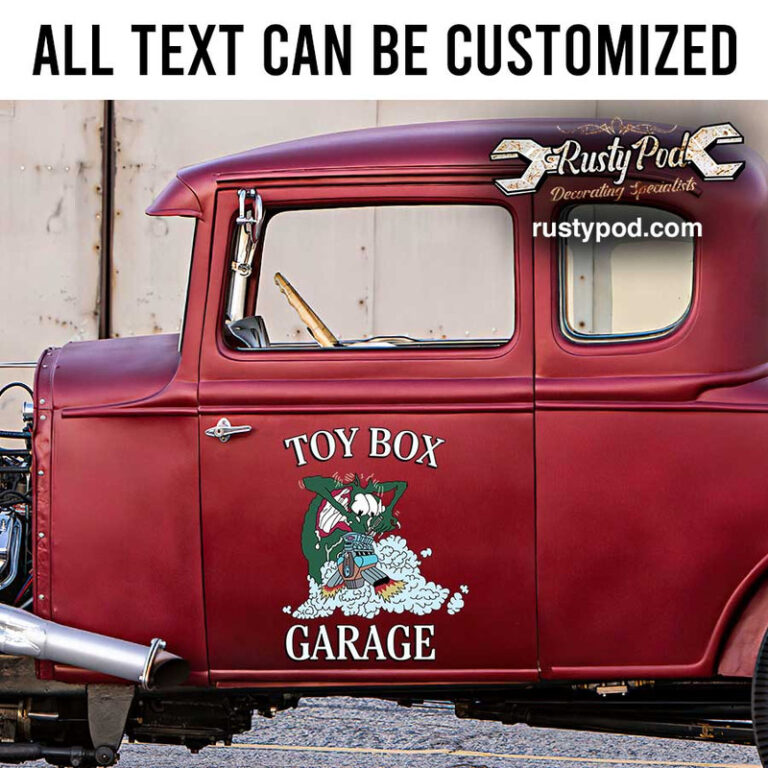 personalized tool box lettering sticker hot rod decal shop truck ...