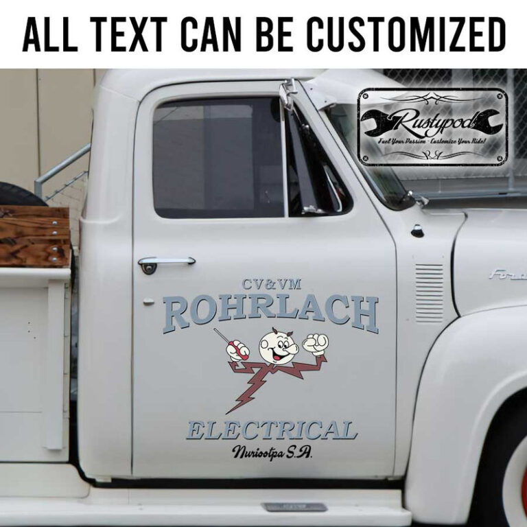 personalized hot rod door sign electrical lettering door art garage ...