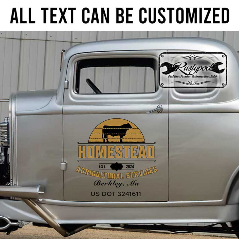 personalized livestock farm lettering sign truck graphics cow farm sign ...